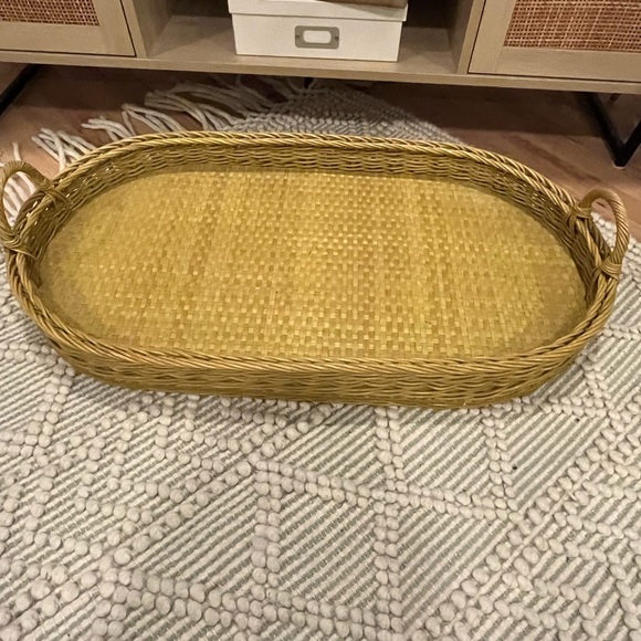 Dining | Vintage Oval Wicker Serving Tray | Poshmark